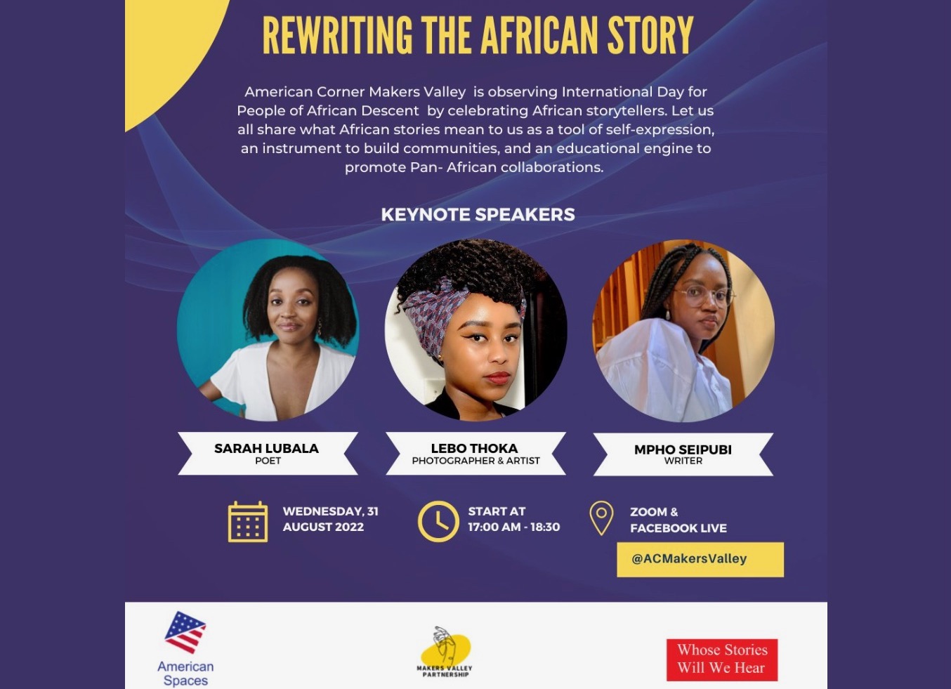 Workshops and Presentations – Whose Stories Will We Hear